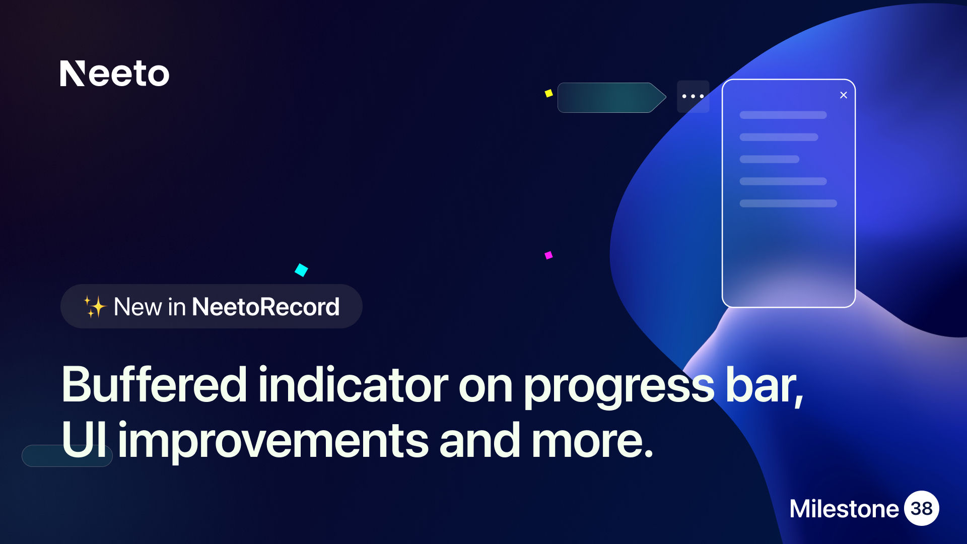 Milestone M38 - Buffered indicator on progress bar, improved CTA ...